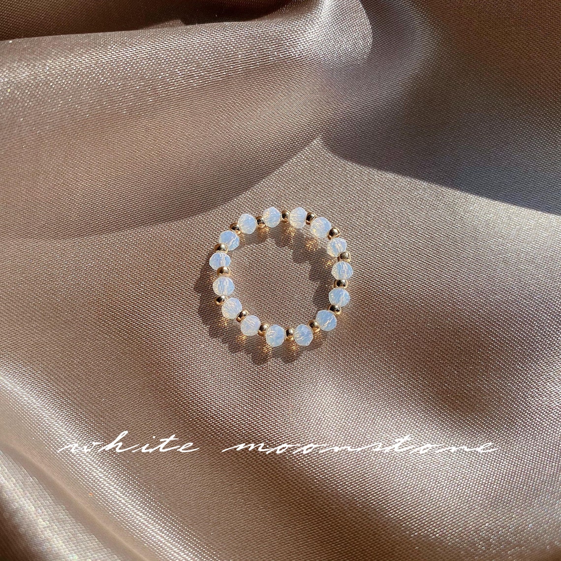 Crystal Beaded Ring Stackable Ring Elastic Ring Crystal | Etsy