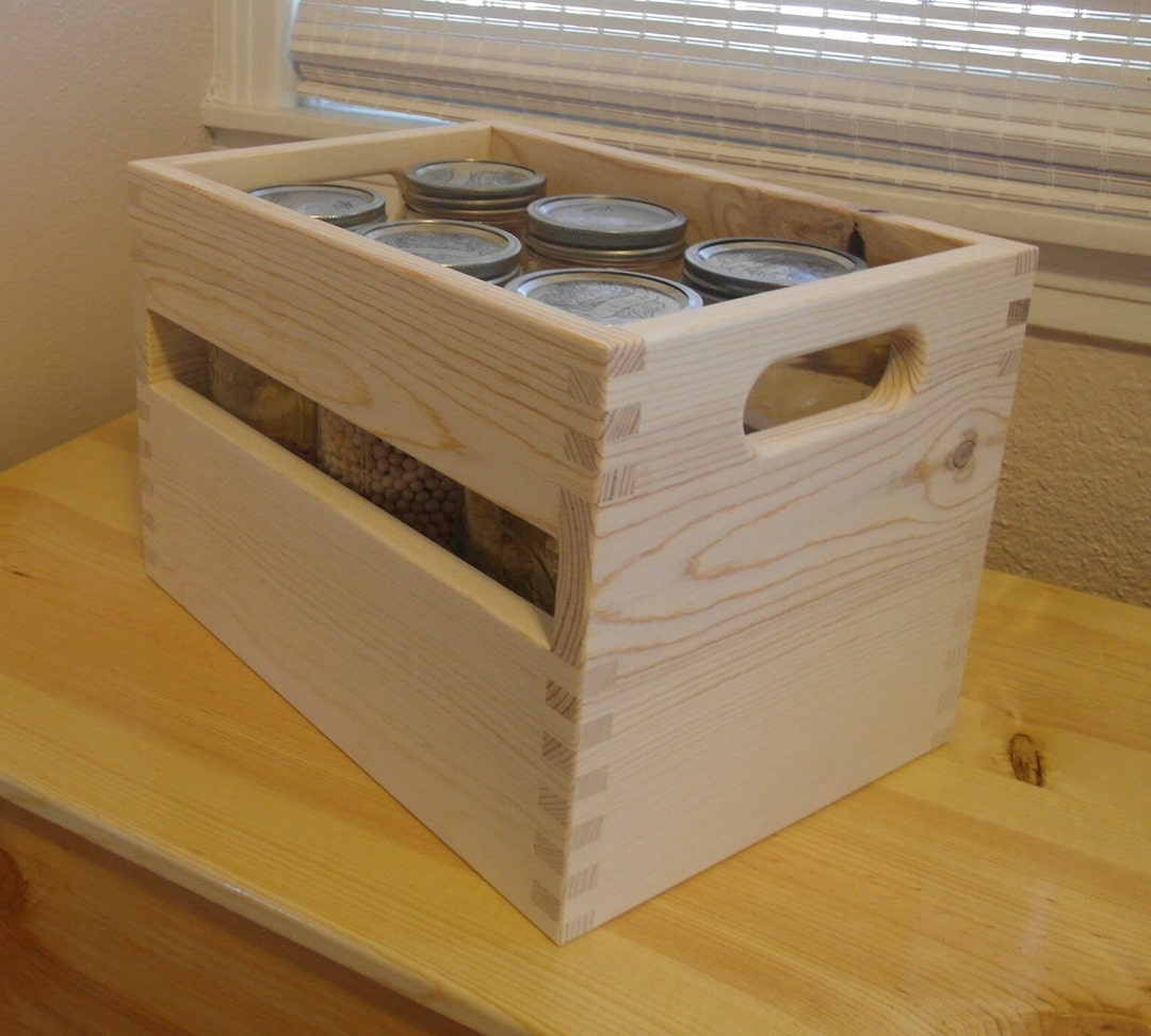 Stackable 1/2 Gallon Canning Jar - Wood Crate/tote - Etsy
