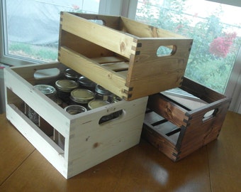 Stackable Mason Jar Crate - Etsy