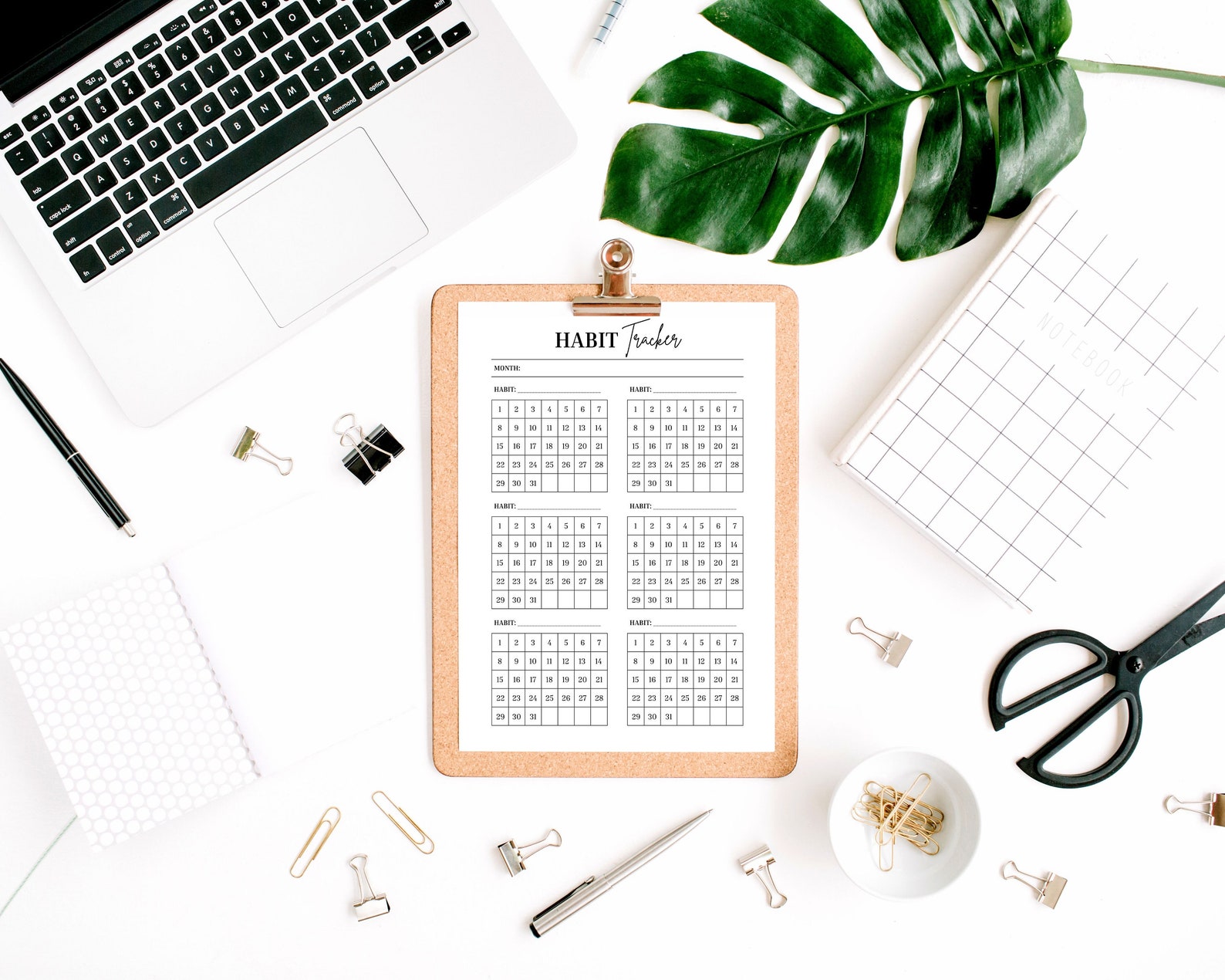 Printable Habit Tracker, Habits Tracker, 31 Day Tracker, Habit Log ...