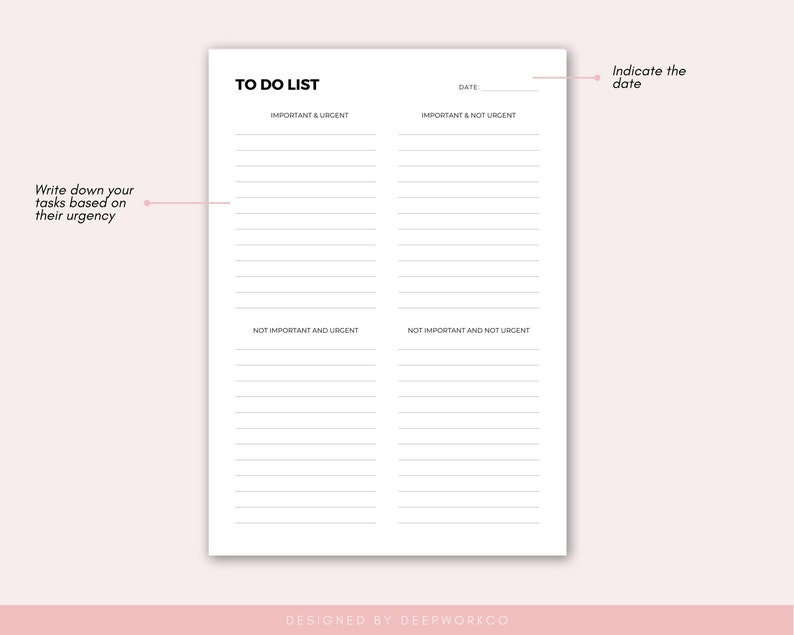 Eisenhower Matrix, Priority Printable, Decision Matrix, Priorities ...