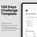 100 Days Challenge Notion Template, Minimalistic Habit Tracker ...