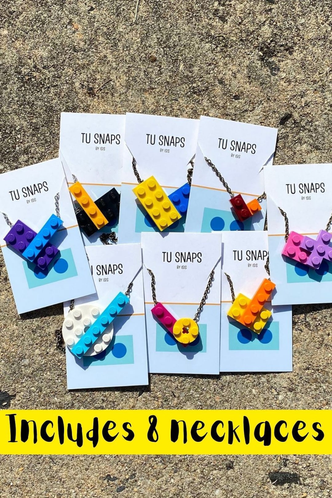 Necklace for LEGO® Party Goodie Bag, Kids Party Gift | Set of 8 ...
