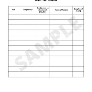 Dental Hygiene School Clinic Logbook- DIGITAL DOWNLOAD ONLY - Etsy