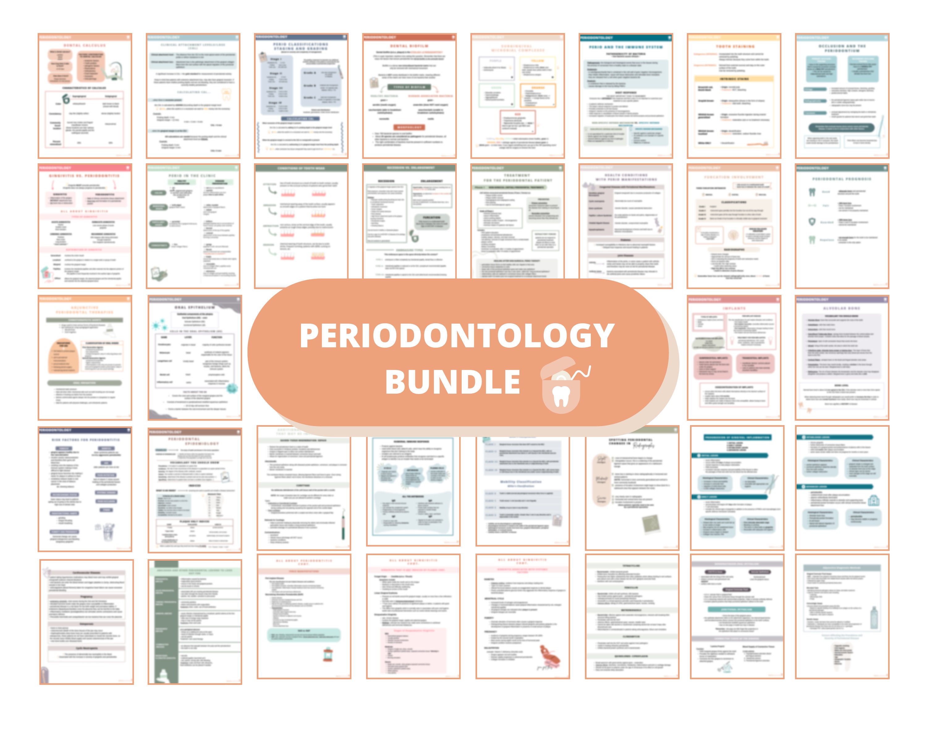 Dental Hygiene Periodontology Study Guide Bundle - Digital Download - Etsy
