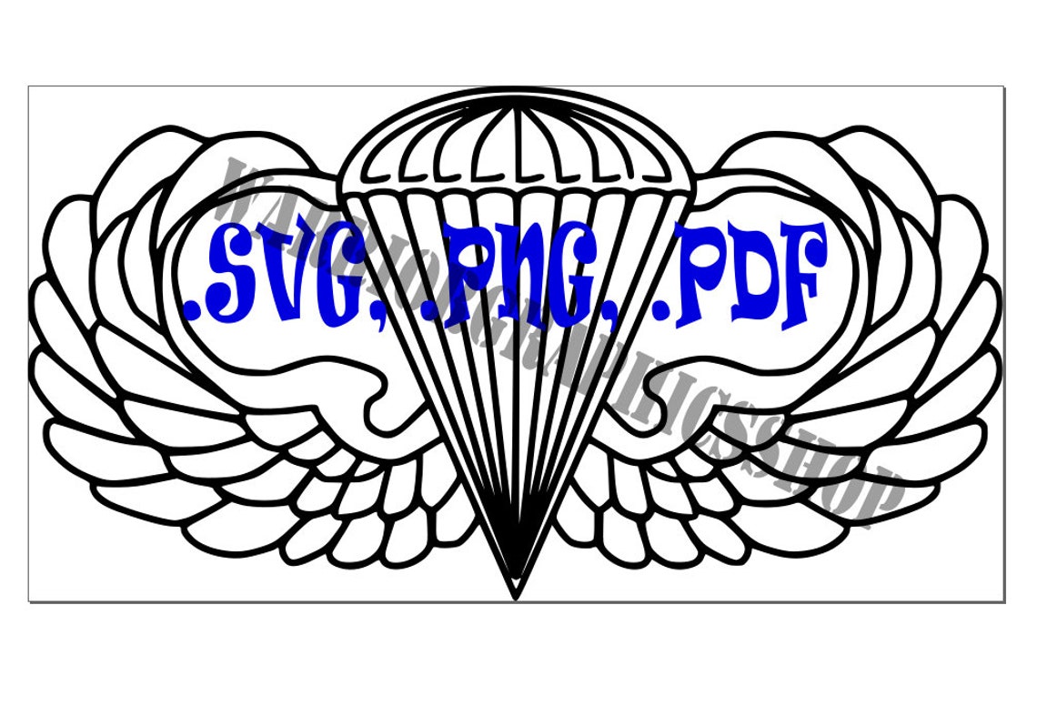 Airborne Wings SVG PNG PDF - Etsy