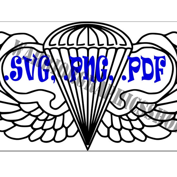 Airborne Wings Svg - Etsy