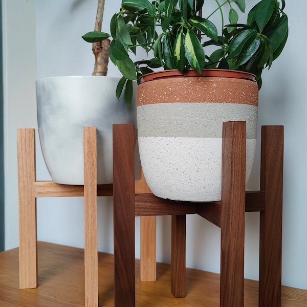 Walnut Plant Stand - Etsy