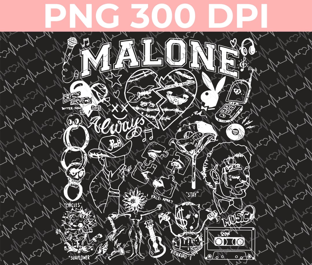 Post Malone Png, Post Malone 2023 Tour, Posty Fan Tee, Post Malone Fan ...
