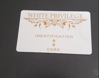 White Privilege Card - Etsy