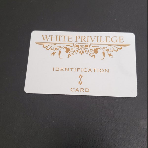 White Privilege Card - Etsy
