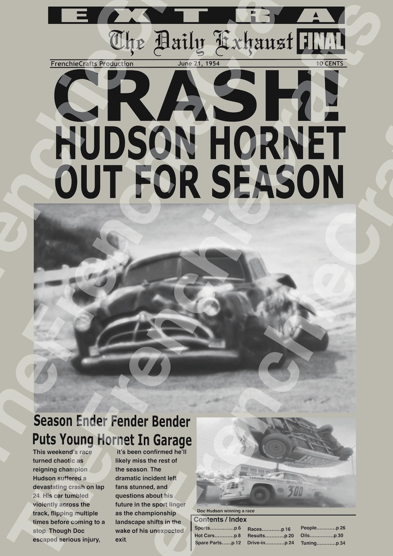 Doc Hudson Crash / Hudson Hornet - Etsy