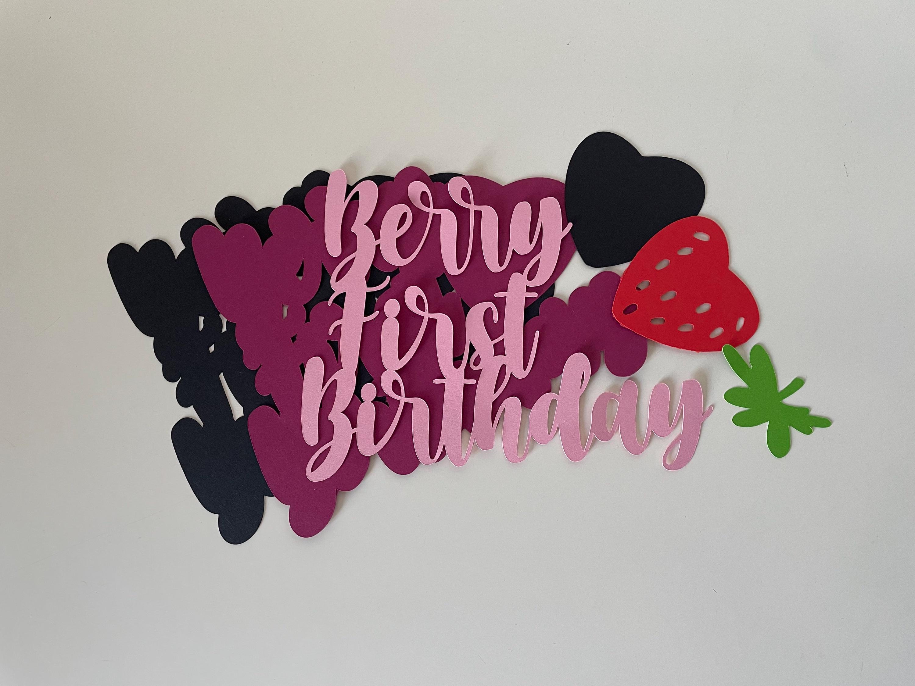 Berry First Birthday Cake Topper - Etsy