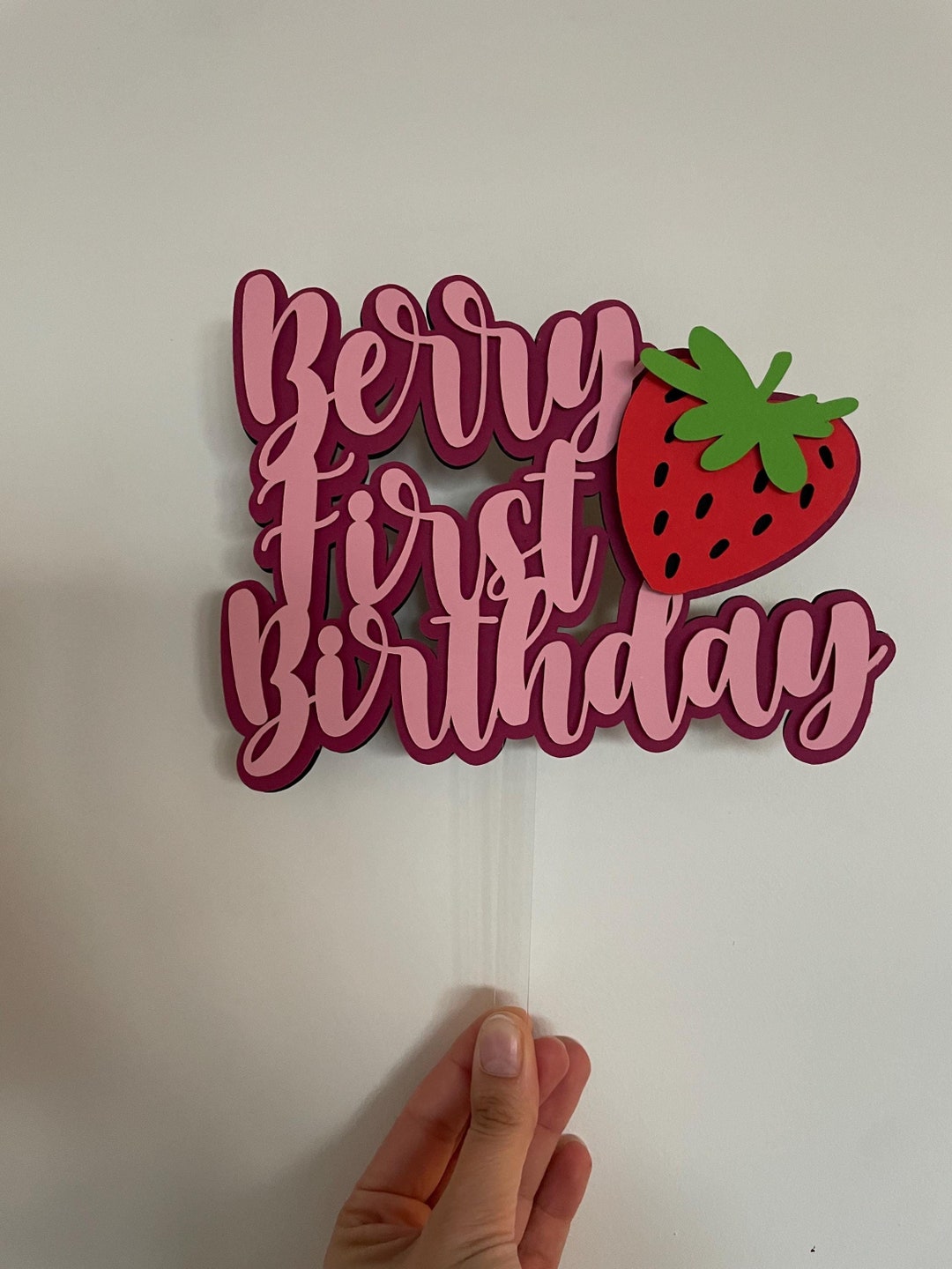 Berry First Birthday Cake Topper - Etsy