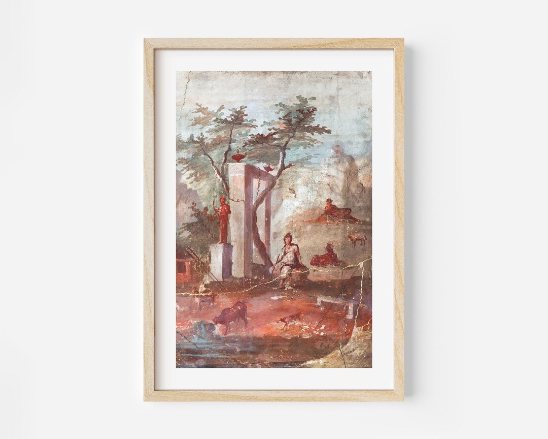 Paris Shepherd Fresco Print, Pompeii Wall Painting, Trojan Mythology ...