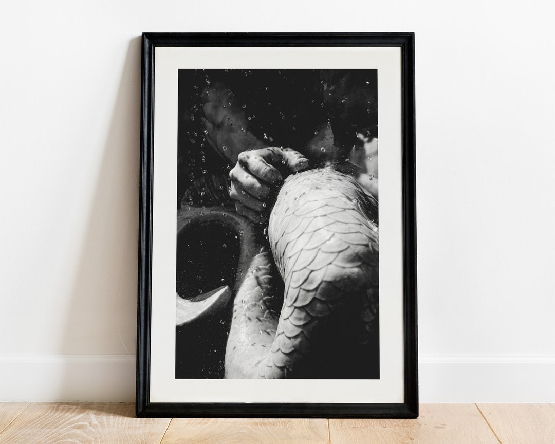 Triton Sea God Print, Greek Mythology Poster, Ancient History Home ...