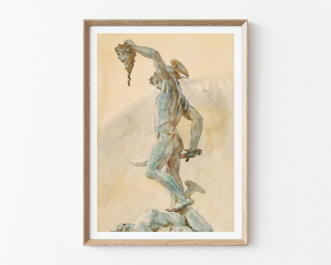 Perseus Medusa Print Watercolour Giclée Poster John Singer - Etsy New ...