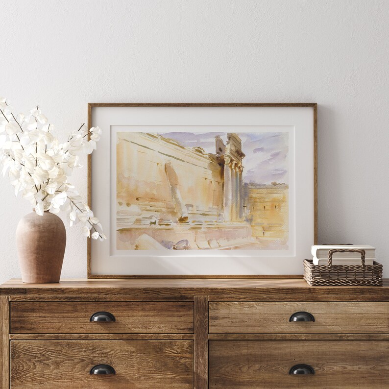 Temple of Bacchus Print Ancient History Poster Watercolour - Etsy