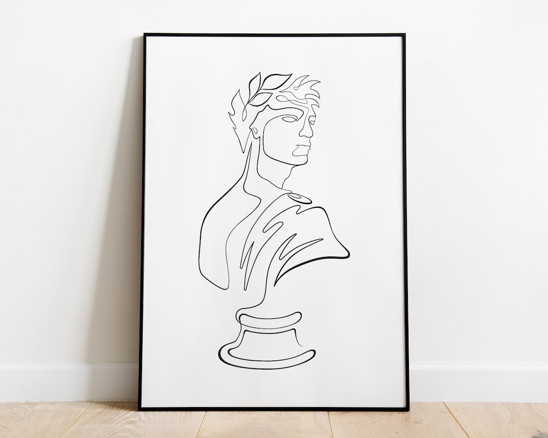 Patroclus Minimalist Print, Greek Mythology Giclée Poster, Continuous ...