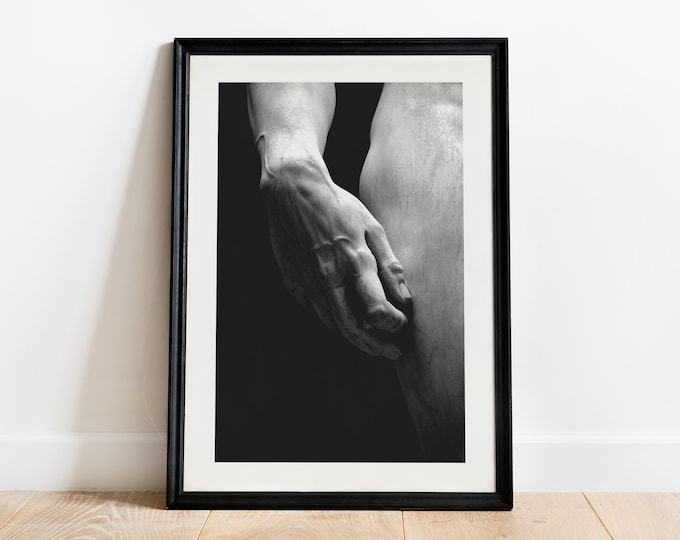 Michelangelo's David Hand Art Print, Michelangelo Art Print, Italian ...