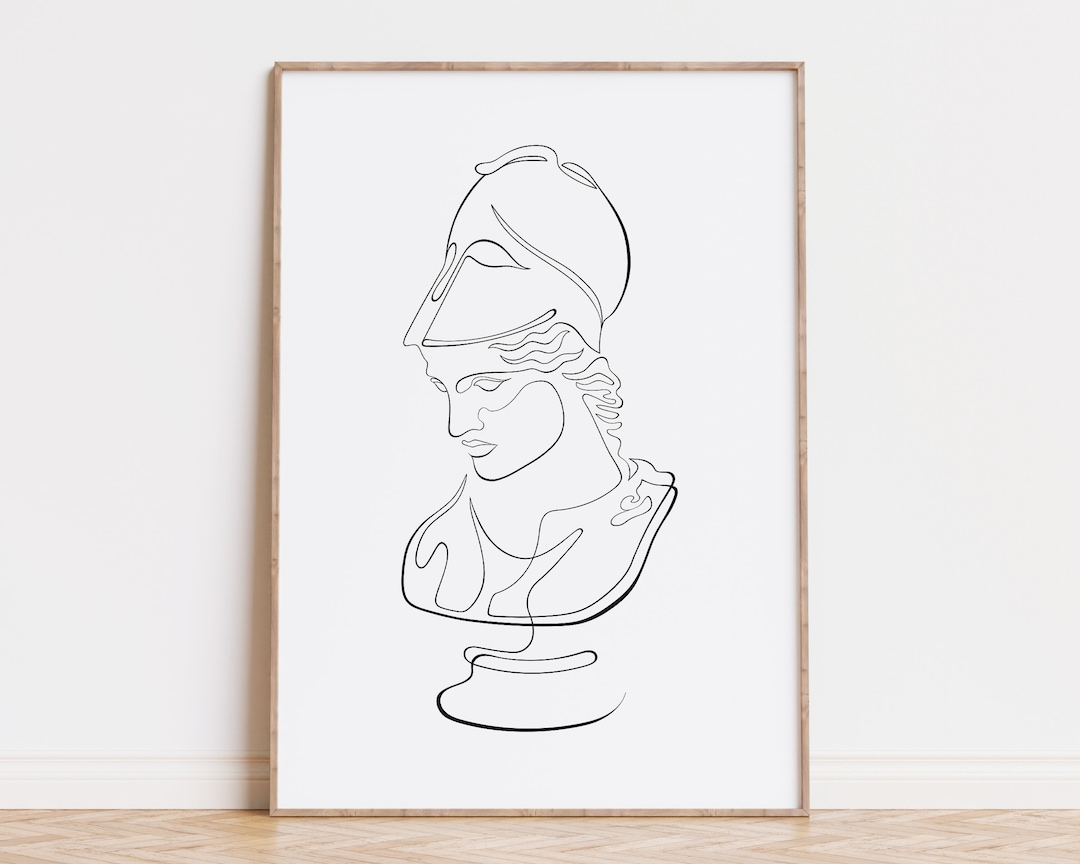 Athena Minimalist Print Greek Mythology Giclée Poster - Etsy