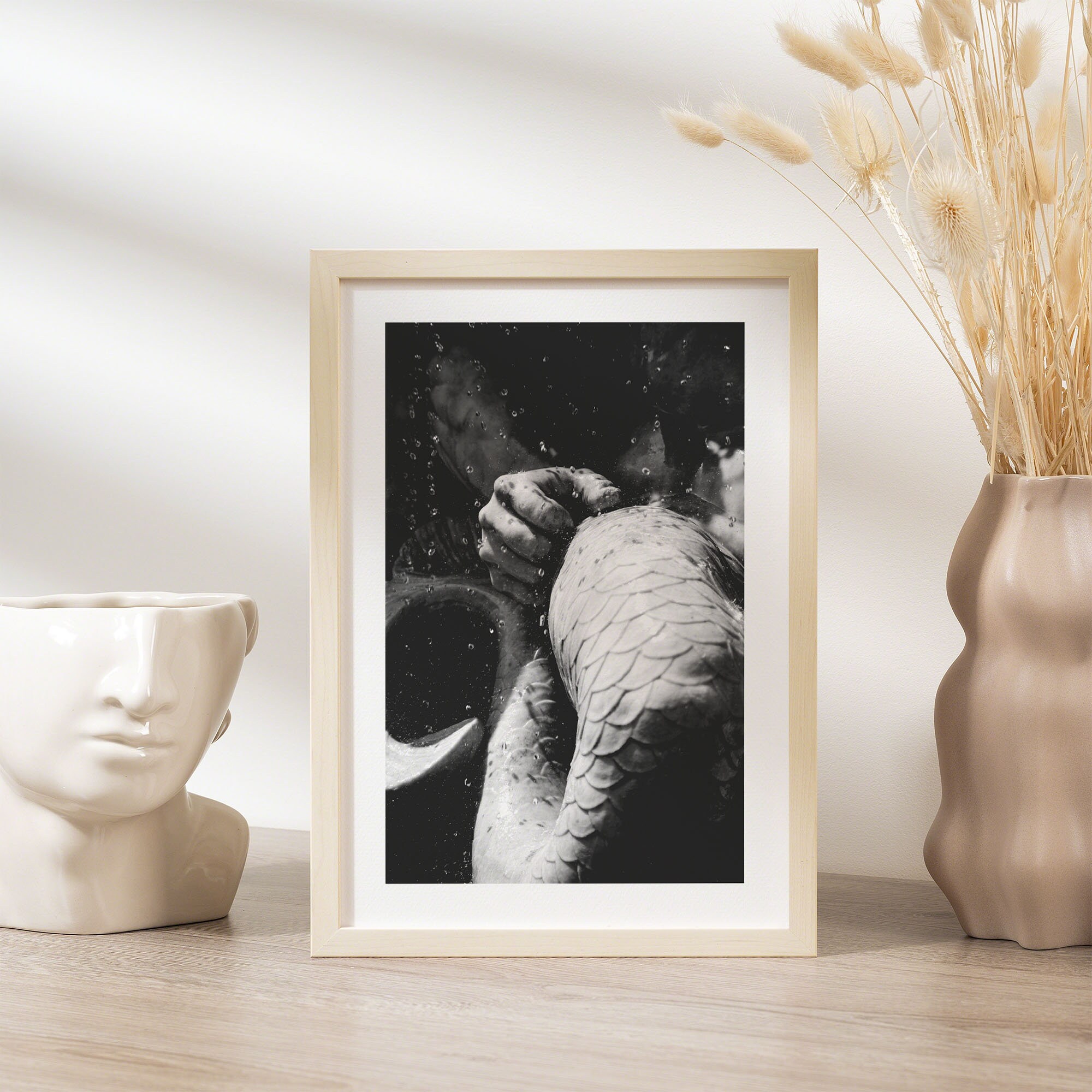 Triton Sea God Print, Greek Mythology Poster, Ancient History Home ...