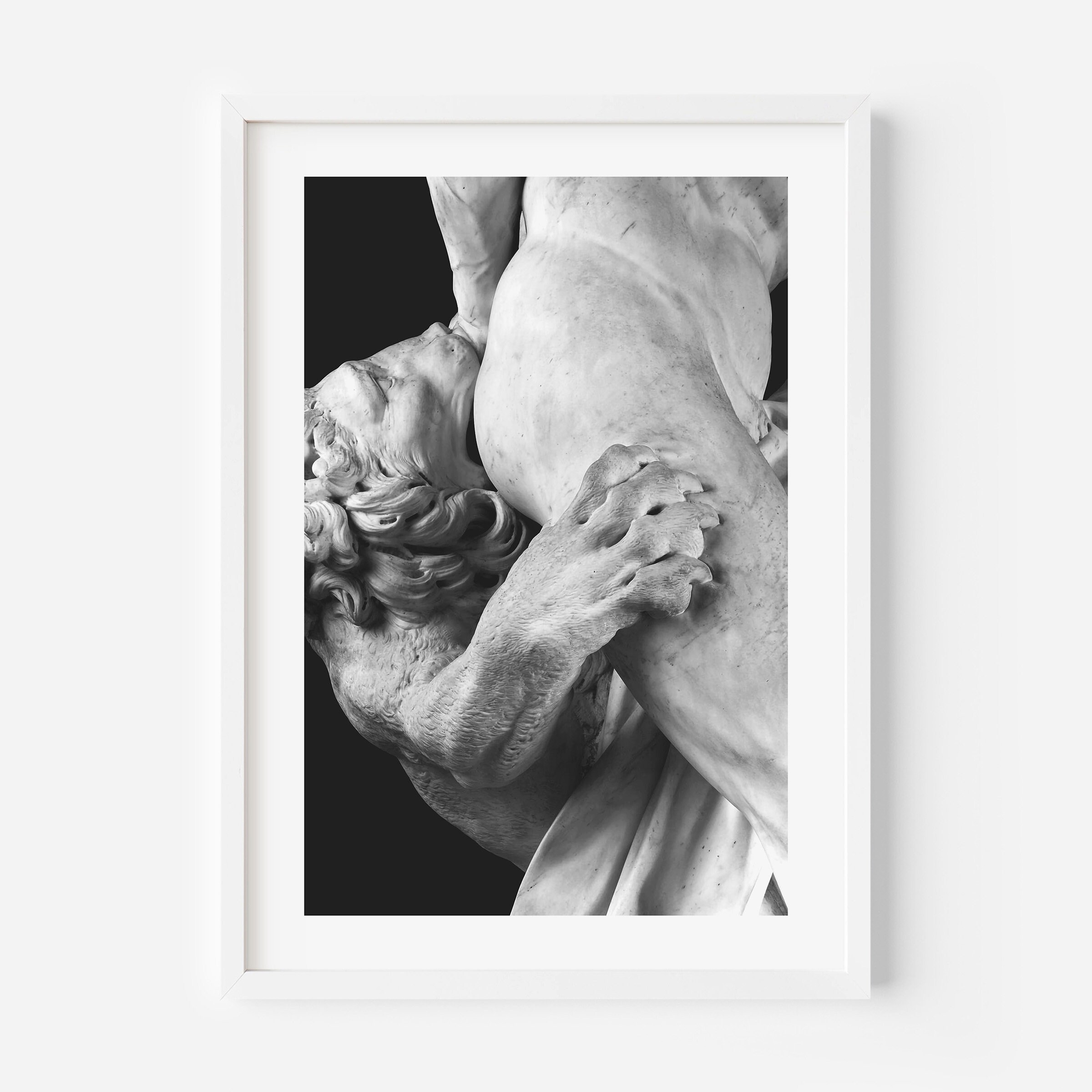Samson and Lion Print, Marble Statue Detail Poster, Biblical Hero ...