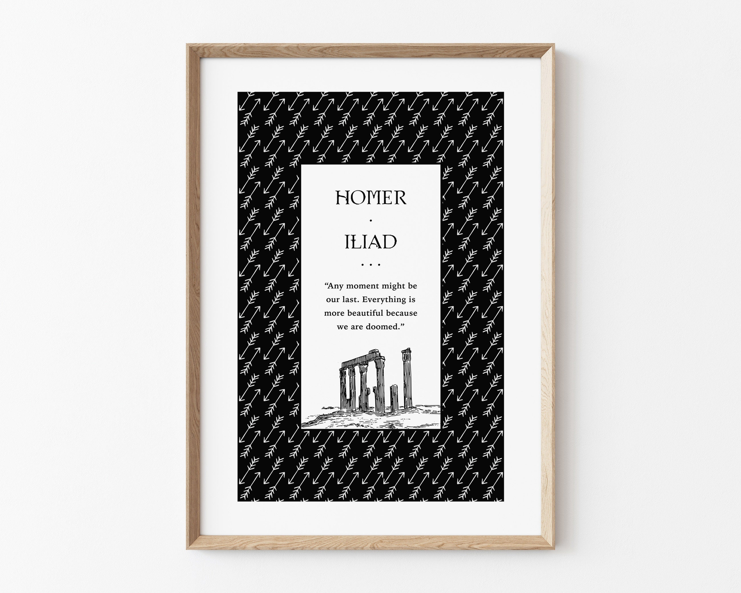 Homer's Iliad Quote Print Greek Epic Giclée Poster - Etsy