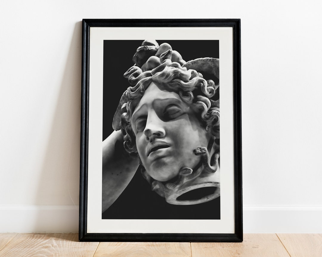 Head of Medusa Print, Greek Mythology Poster, Ancient History Wall ...
