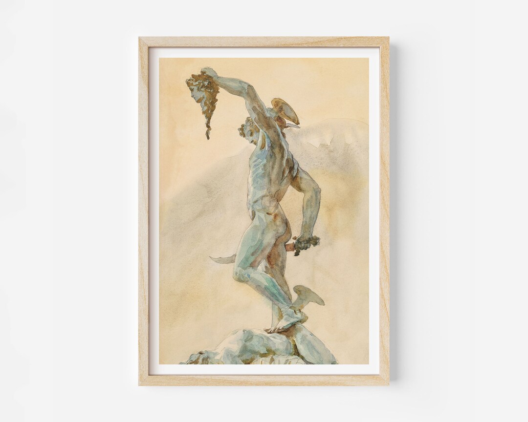 Perseus Medusa Print, Watercolour Giclée Poster, John Singer Sargent ...