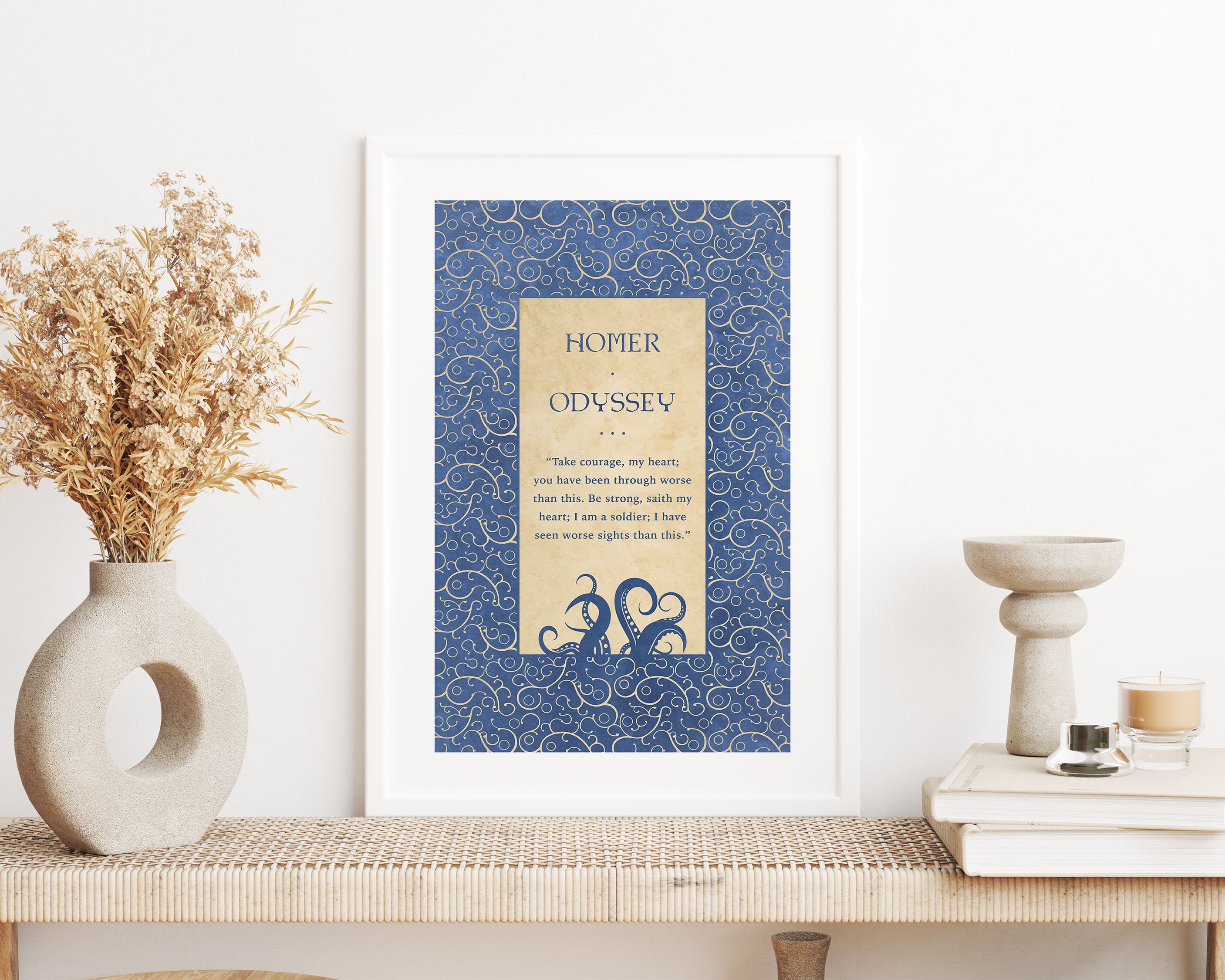 Homer's Odyssey Quote Print Greek Epic Giclée Poster - Etsy UK