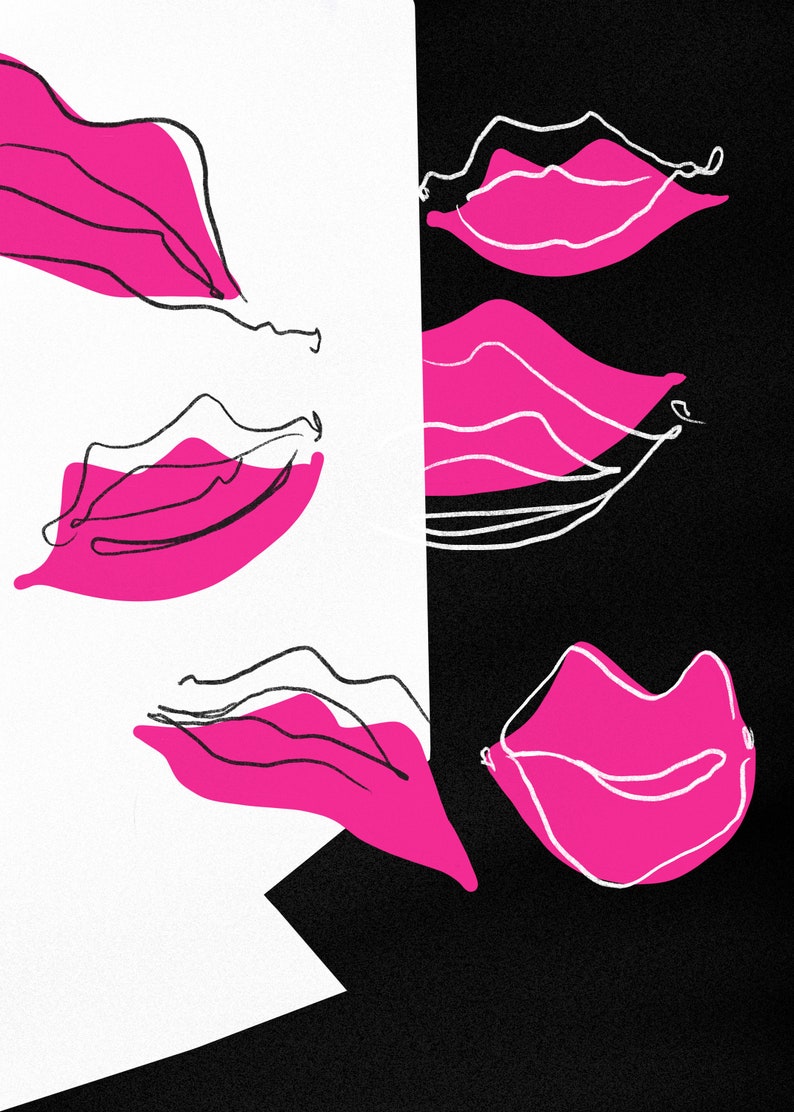Usta Plakat Lips Poster - Etsy