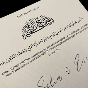 Islamic Marriage Certificate Dini Nikah Belgesi - Etsy