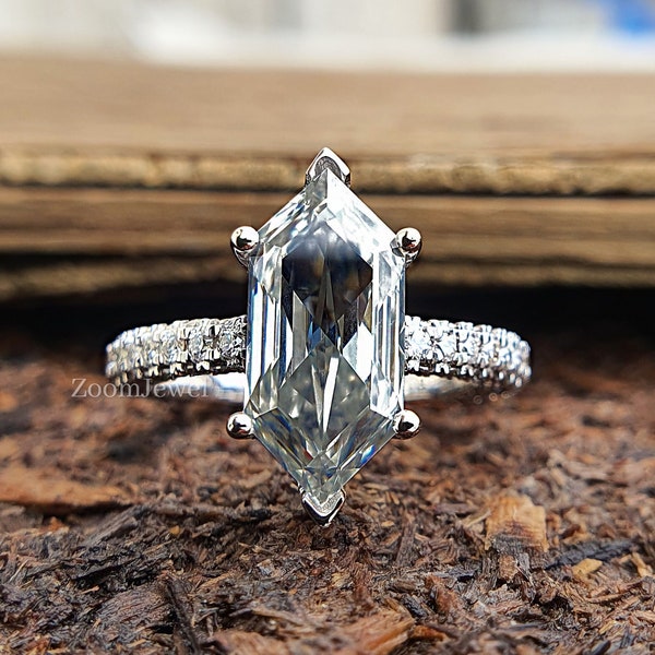 Hexagon Engagement Ring - Etsy
