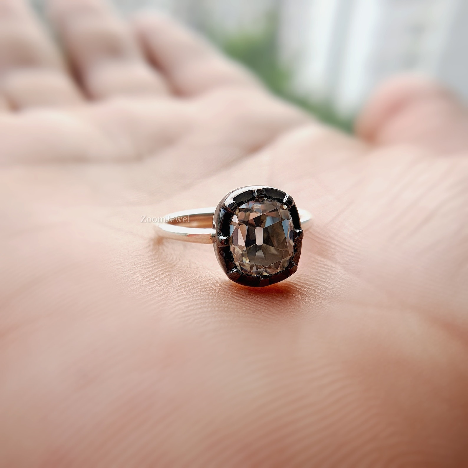 Georgia Victorian Style Engagement Ring Antique Old Mine Cushion Cut ...