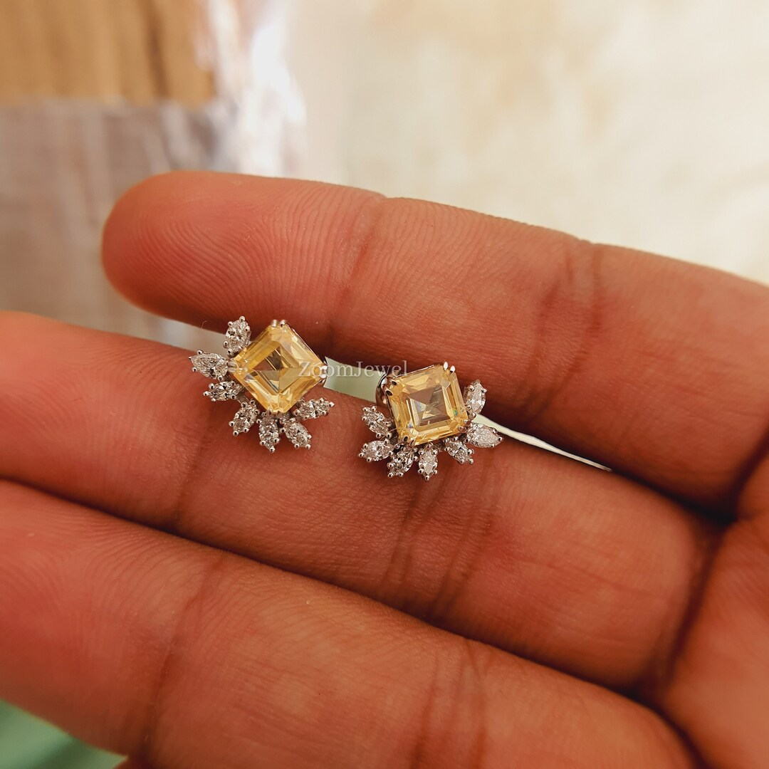 Canary Diamond Earring| Fancy Yellow Diamond Luxury Earring| Yellow ...