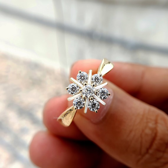 Vintage flower cluster ring store