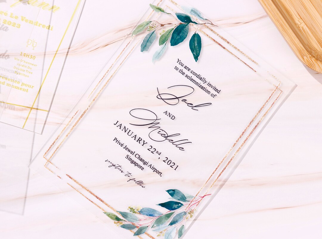 Custom Acrylic Wedding Invitation, Acrylic Invitation for Graduation ...