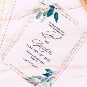 Custom Acrylic Wedding Invitation, Acrylic Invitation for Graduation ...