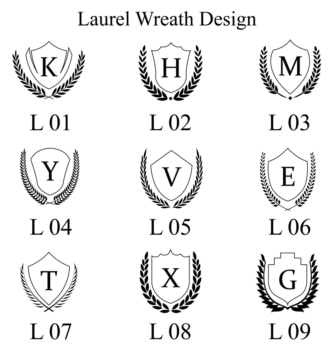 Laurel Wreath Emblems Wax Seal Stamp, Personalised Letter Wax Stamp ...