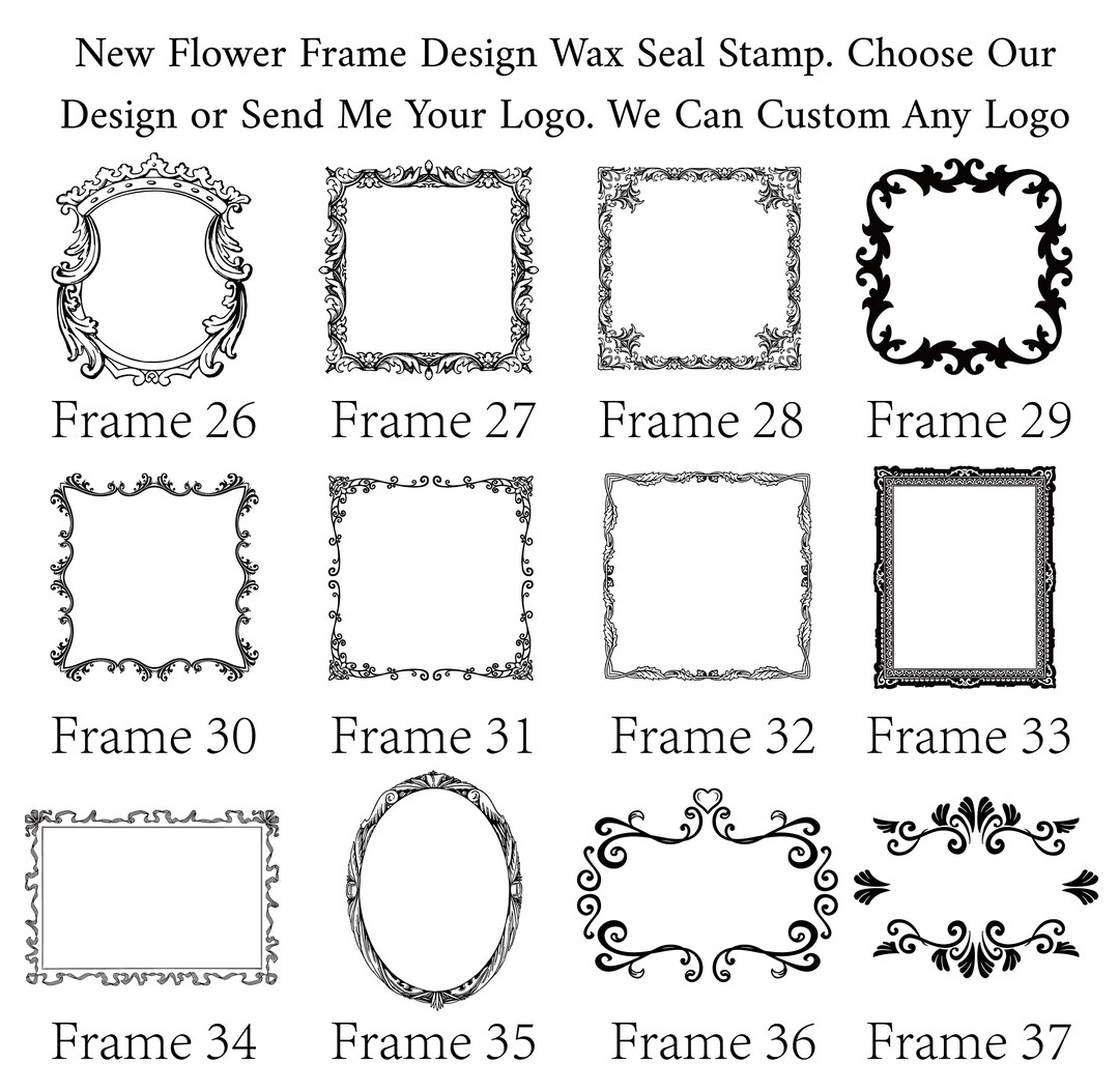 3D Frame Wax Seal Stamp Custom, Photo Frame Wax Seal Stamp Head ...