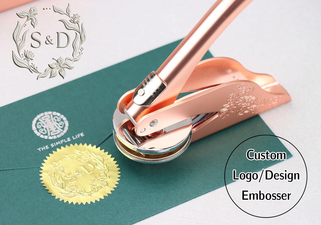 Monogram Embosser Custom, Vintage Wedding Embosser, Initial Embosser ...