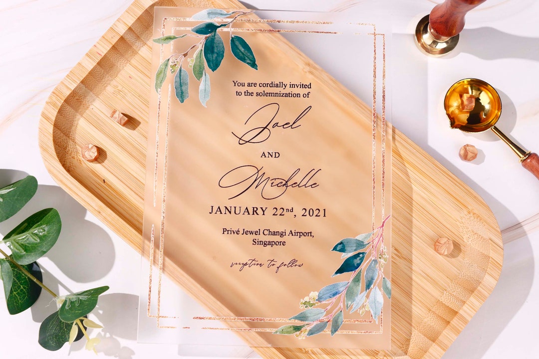 Acrylic Wedding Invitation Custom, Acrylic Invitation Quinceanera ...