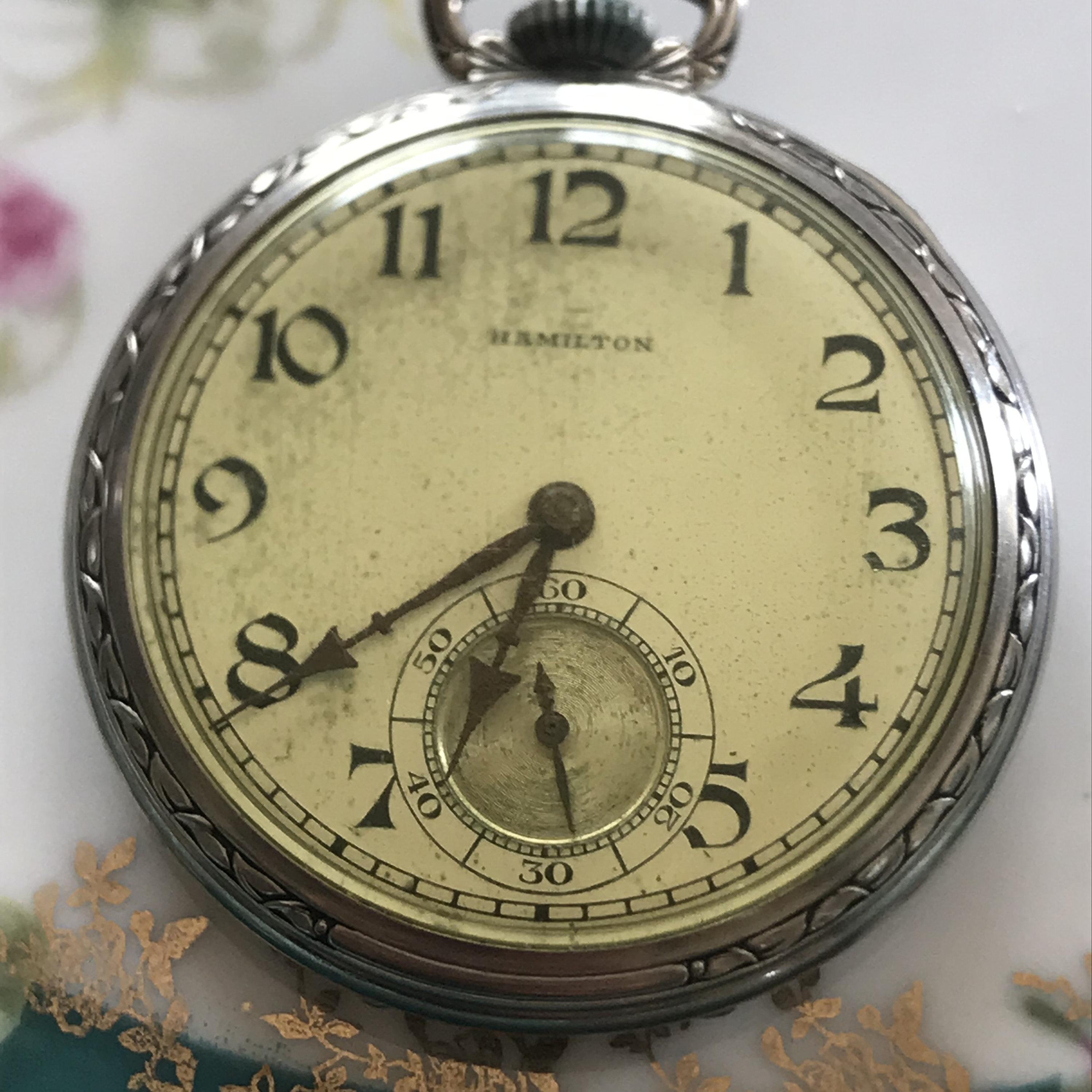 Wadsworth Hamilton Pocket Watch 14K GF - Etsy
