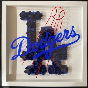 Dodger Paper Flower Shadow Box - Etsy