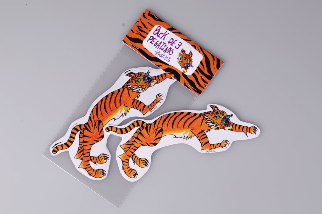 Tiger Stickers Tiger Sticker Pack Tiger's Stiker Cool Stiker - Etsy