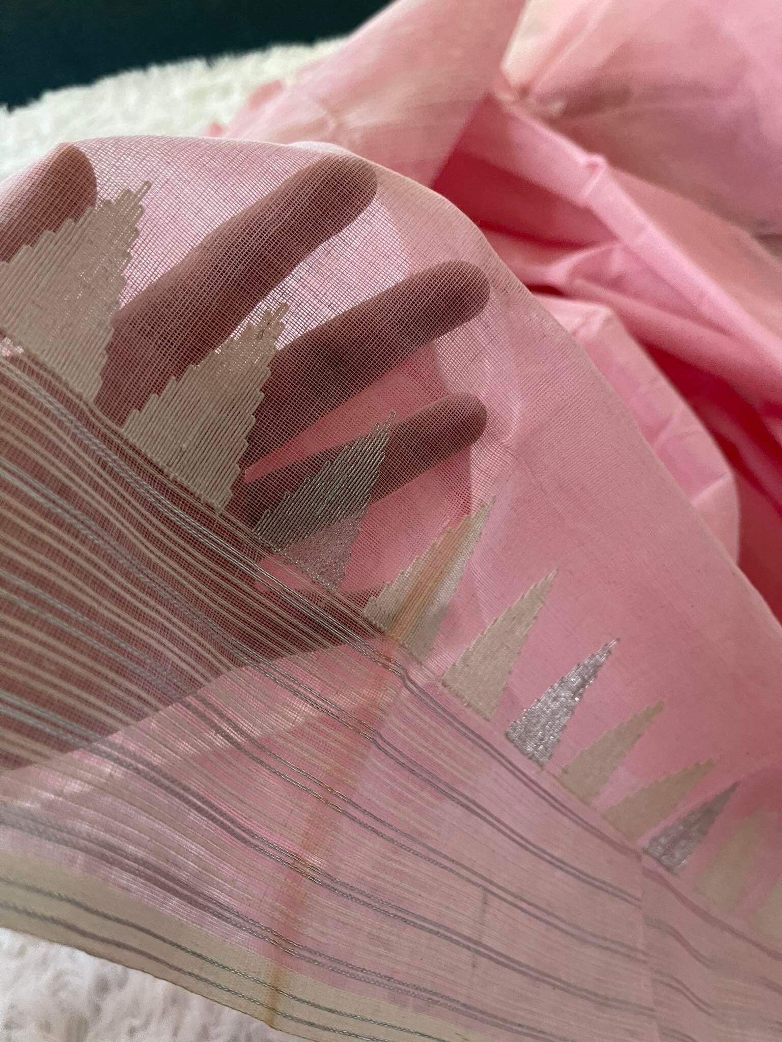 84 Counts Handmade Muslin Dhakai Cotton Jamdani Saree blouse - Etsy