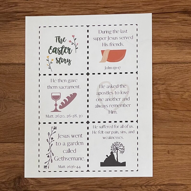 The Easter Story Cards-instant Download-printable-bible Verses - Etsy