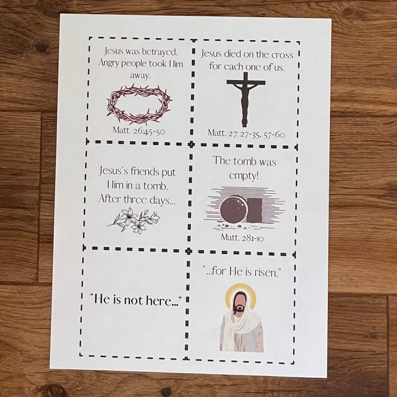 The Easter Story Cards-instant Download-printable-bible Verses - Etsy