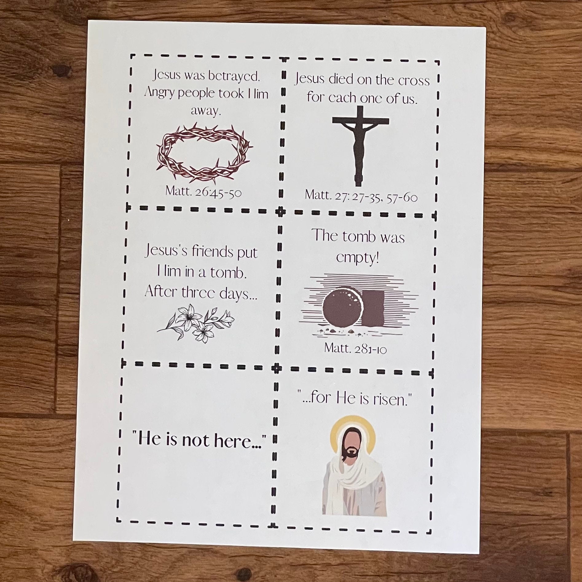 The Easter Story Cards-instant Download-printable-bible Verses - Etsy